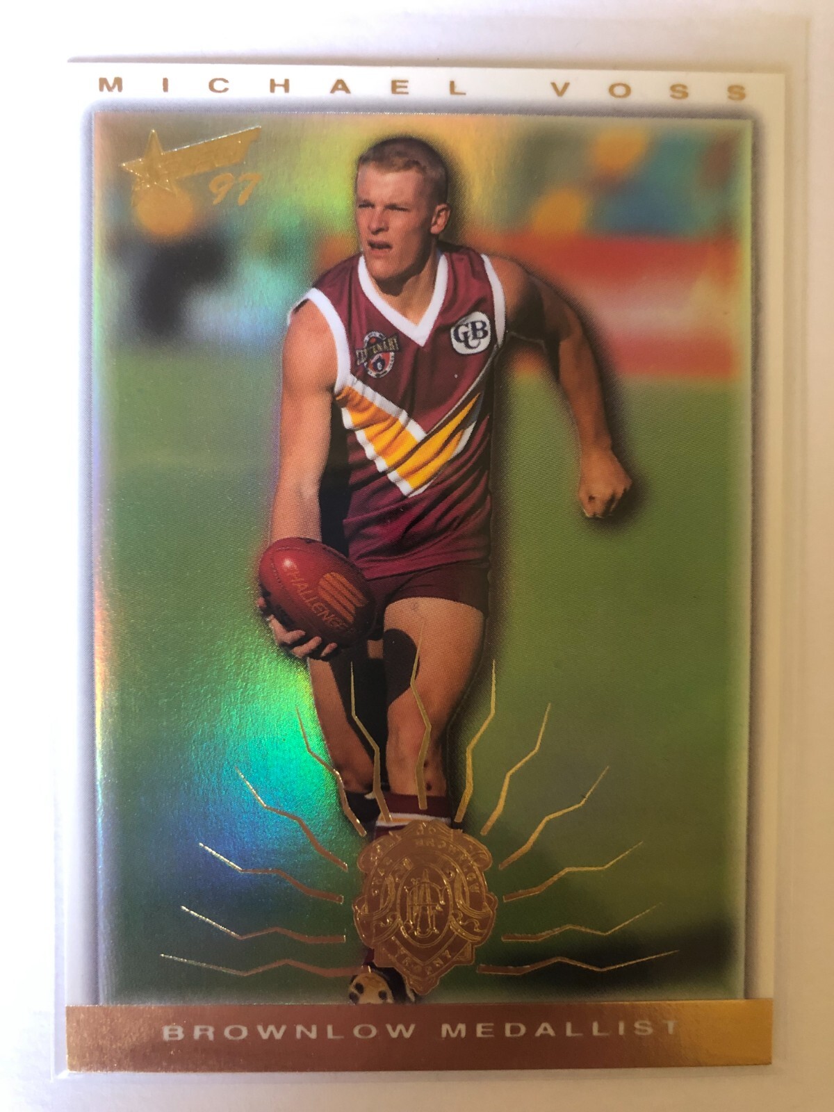 1997 SELECT ULTIMATE MEDAL CARD MICHAEL VOSS BRISBANE BROWNLOW | eBay