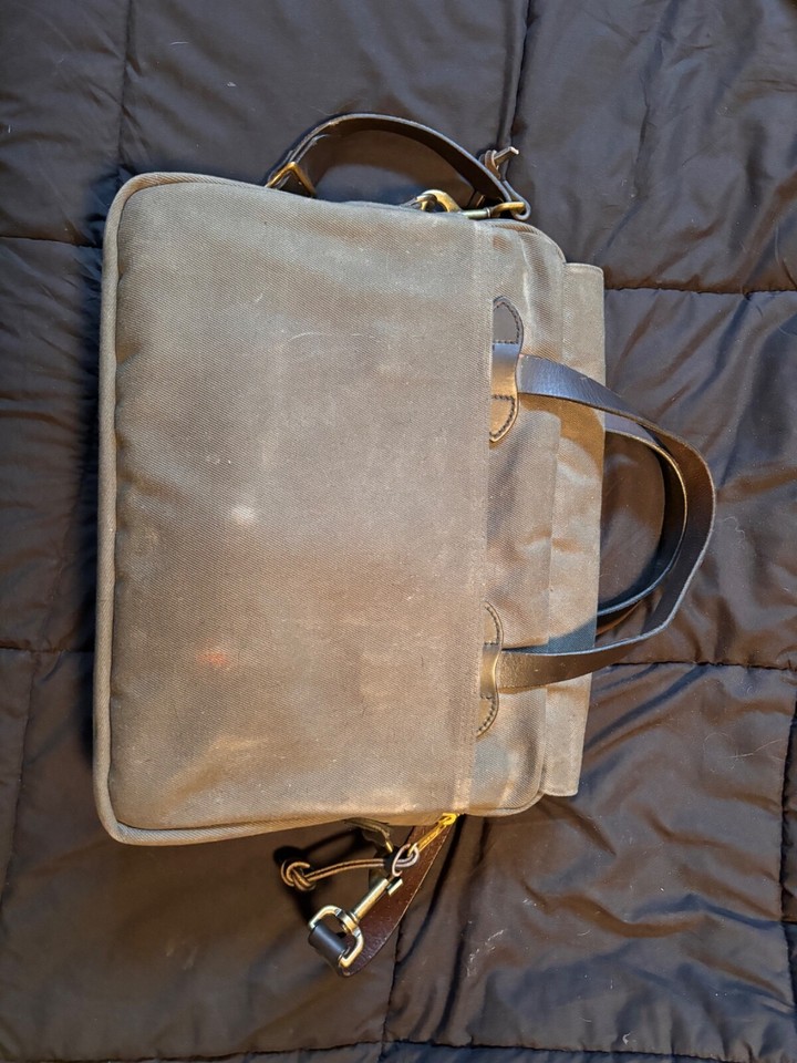 Filson Rugged Twill Padded Computer Bag | Brown | Made in USA | MSRP ...