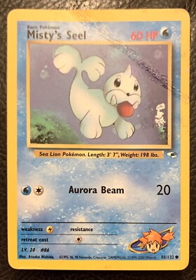 Misty’s Seel Gym Heroes Pokemon - Heavily Played | eBay