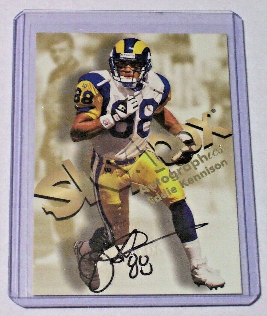 1998 Skybox Premium Autographics Autograph Eddie Kennison Rams Chiefs ...
