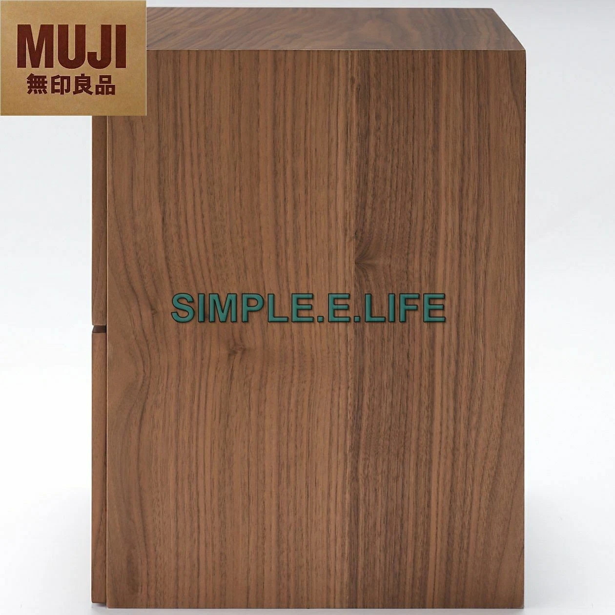 Купить Ибей | MUJI STACKABLE WOOD CHEST 4 RECTANGULAR DRAWERS WALNUT 14 ...