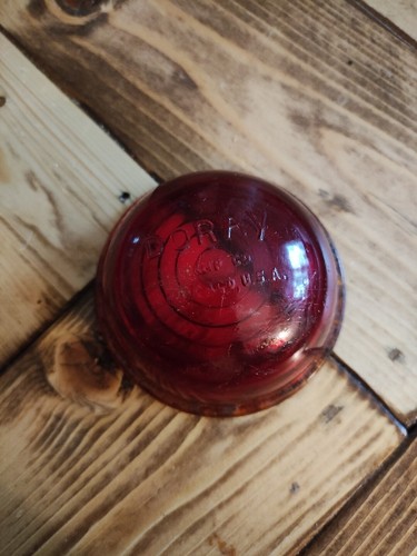 Vintage DO RAY RED GLASS Lens OLD Truck Cab Trailer Marker Fender Light ...