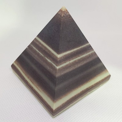 3"Crystal Pyramid Egypt Egyptian Purple Robe Chocolate BambooJade ...
