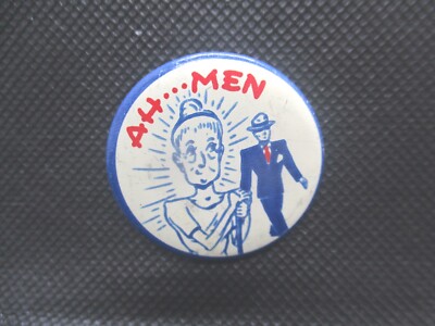 Vintage 1930s Blue/White AH...MEN 1-3/8" Lapel Pin | eBay