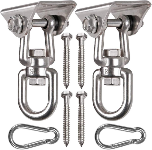 2Pck HeavyDuty 360° Swivel Swing Hanger Stainless Steel Hook for ...