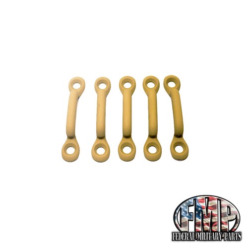 5 PACK TAN MILITARY CANVAS TARP / CANVAS HOOK (B) TIE DOWN - M998 ...