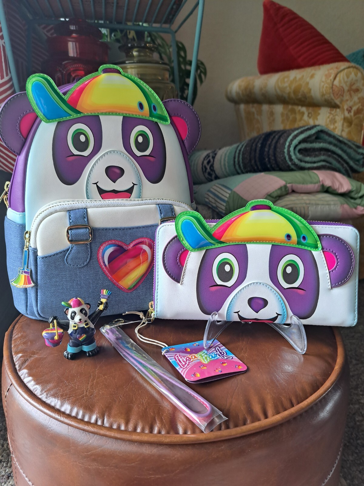 Loungefly X Lisa Frank Panda Painter EXCLUSIVE Mini Backpack & Wristlet ...