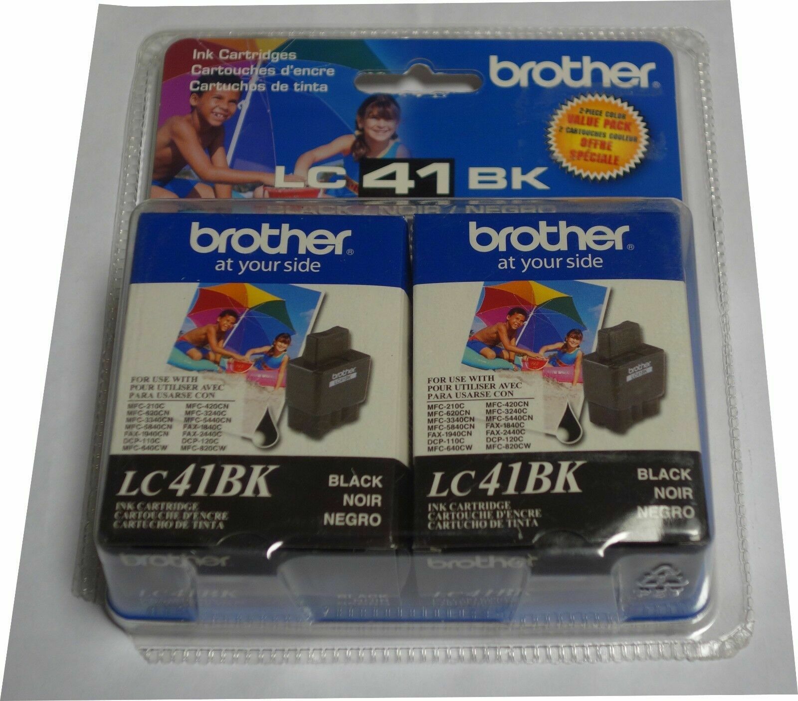 NEW Brother Black Ink Cartridge - 2 Pack (LC41BK) Exp 12/2012 FACTORY ...
