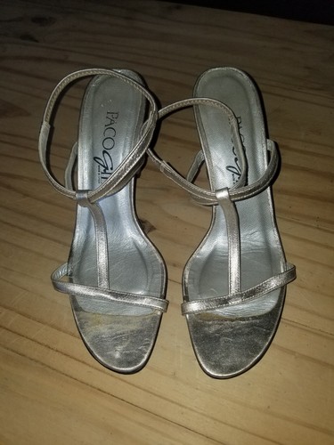 Paco Gil High Heeled Gold Leather Strappy Sandals Womens Sz 8 B | eBay