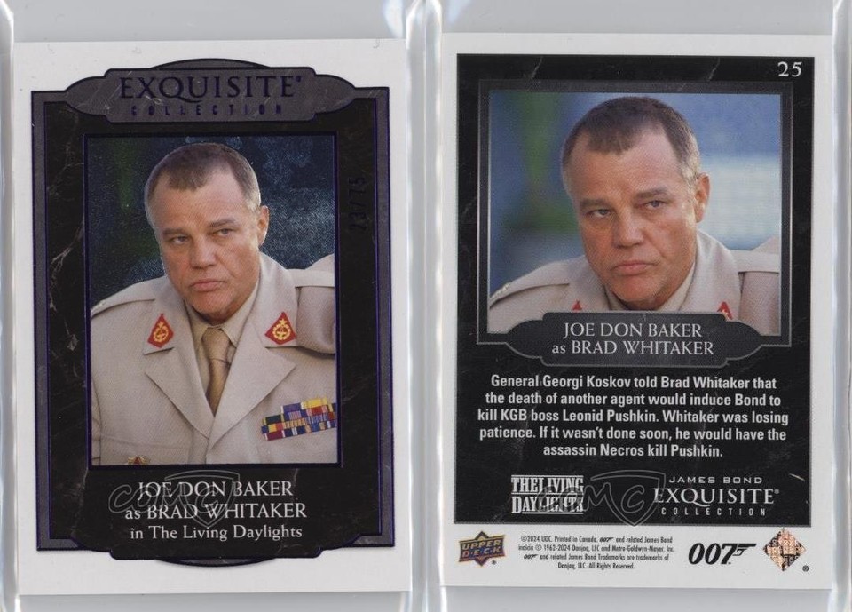 2025 James Bond Black Diamond Purple /75 Joe Don Baker as Brad Whitaker ...