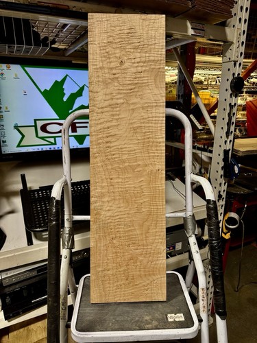 Curly Flame Maple🍁6/4 Figured neck body billet 36x10"x 1.38" Strat | eBay