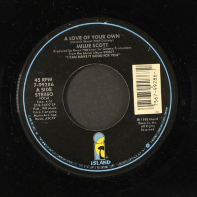 MILLIE SCOTT: a love of your own / keep it to yourself ISLAND 7" Single ...