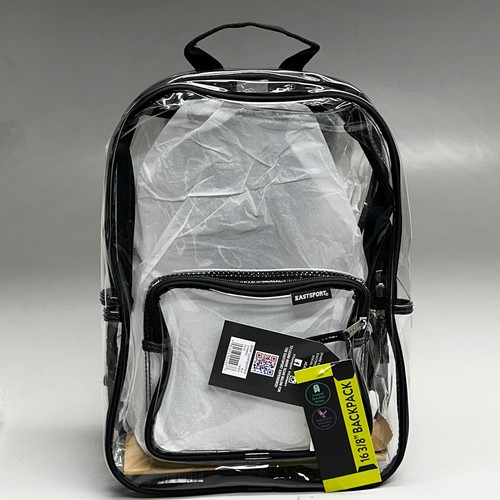 EASTSPORT Spark Clear Backpack 16"x12" Black 190920PW-PLM | eBay