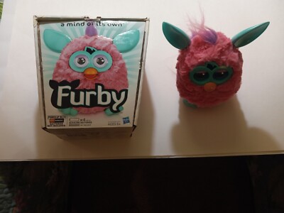 2012 Electronic Interactive Furby Doll Pink Cotton Candy Teal Hasbro w ...