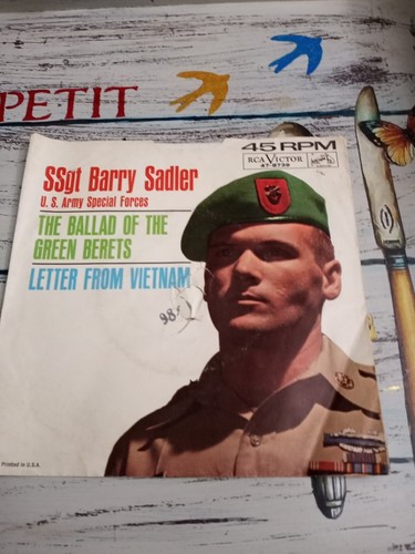 Sgt Barry Sadler Ballad Of The Green Berets Original Picture Sleeve ...