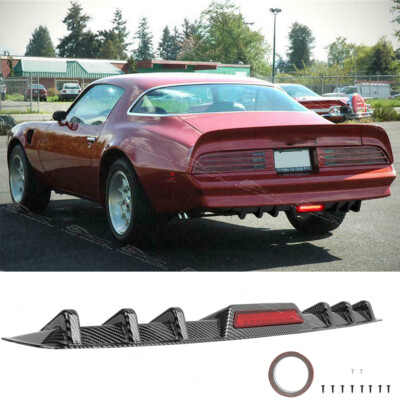 For Pontiac Firebird Trans Am Carbon Rear Bumper Diffuser Splitter w ...