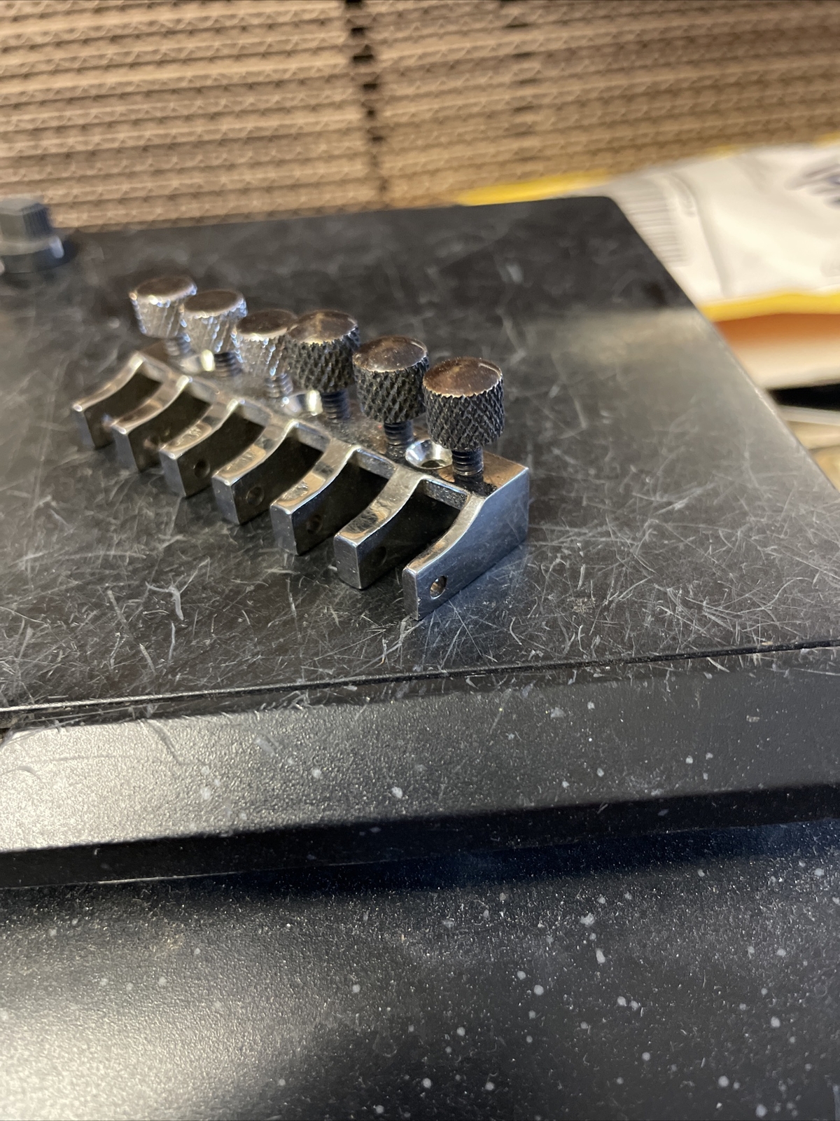 Original 1980s Kahler Flyer Tremolo Bridge Black Fine Tuner Made in USA ...