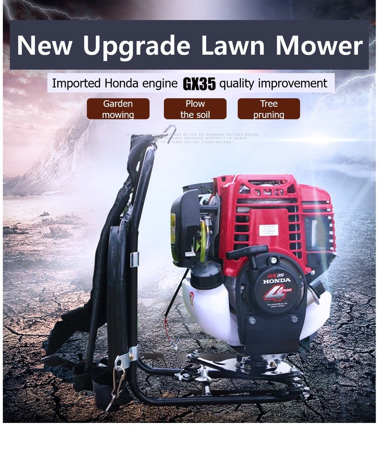 Gx35 Backpack 4 Stroke 7 in 1 Brush Cutter Grass Hedge Trimmer Lawn ...