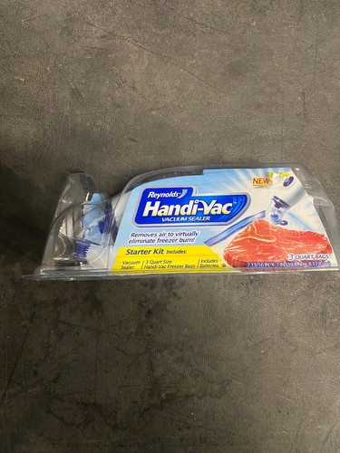 Reynolds Handi-Vac Vacuum Sealer Freezer Storage Bag Starter Kit w/ 3 ...