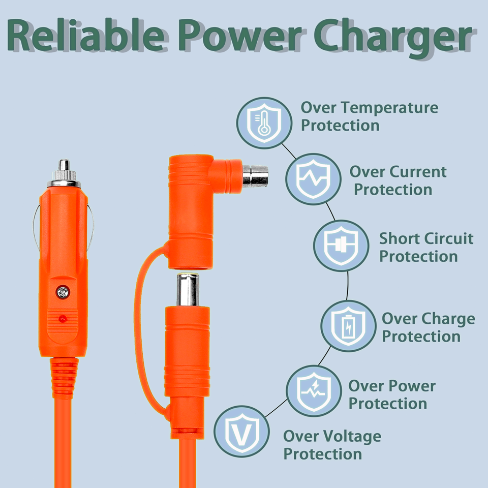 12V/24V Car Charging Cable for Jackery Power Station DC7909+8020 JA ...