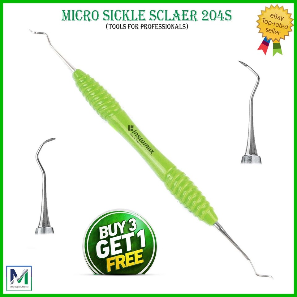 Sickle Scaler 204S Dental Hand Instruments Pro Periodontal Pick Hygiene ...