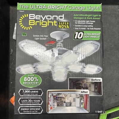 Beyond Bright 60-Watt Ultra Bright LED Light Bulb w/10 Adjustable Light ...