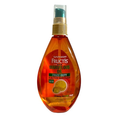Garnier Fructis Marvelous Oil Frizz Defy 5 Action Hair Elixir 5 oz Amla ...