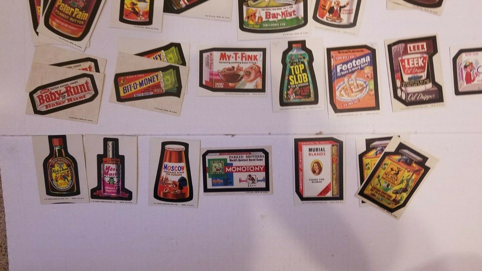 Vintage Lot of 71 Topps Wacky Packs Stickers from the 70s, 6th-9th ...