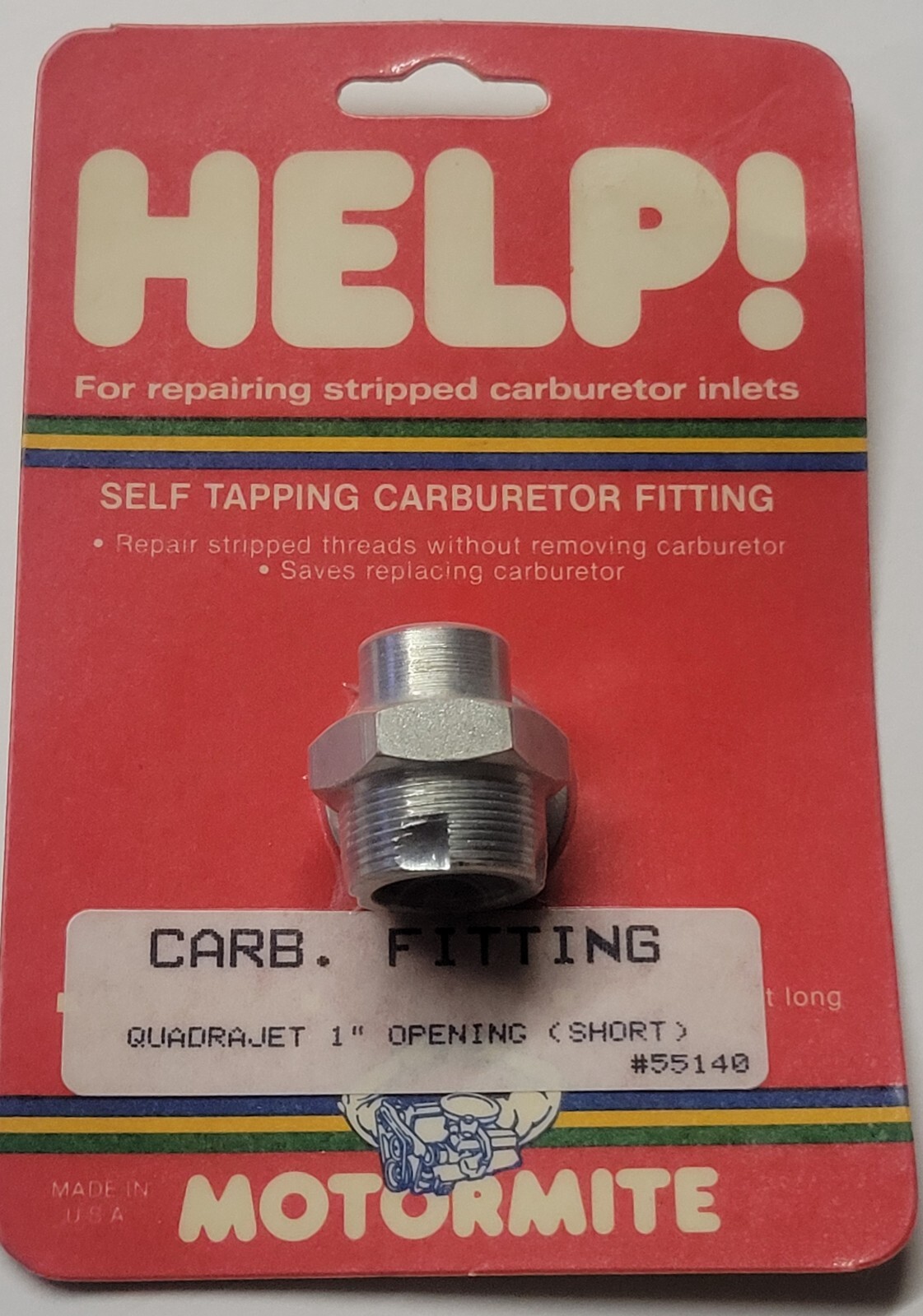 Self-Tapping 1" Carburetor Fuel Inlet Thread Bypass Fitting 3/8" Fuel ...