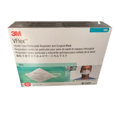 *50-Pieces* 3M VFlex Particulate Respirator NIOSH N95 Surgical Face ...