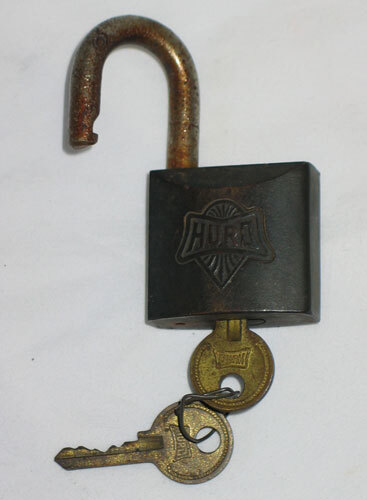 Vintage HURD Brass Lock w/ 2 Keys | eBay