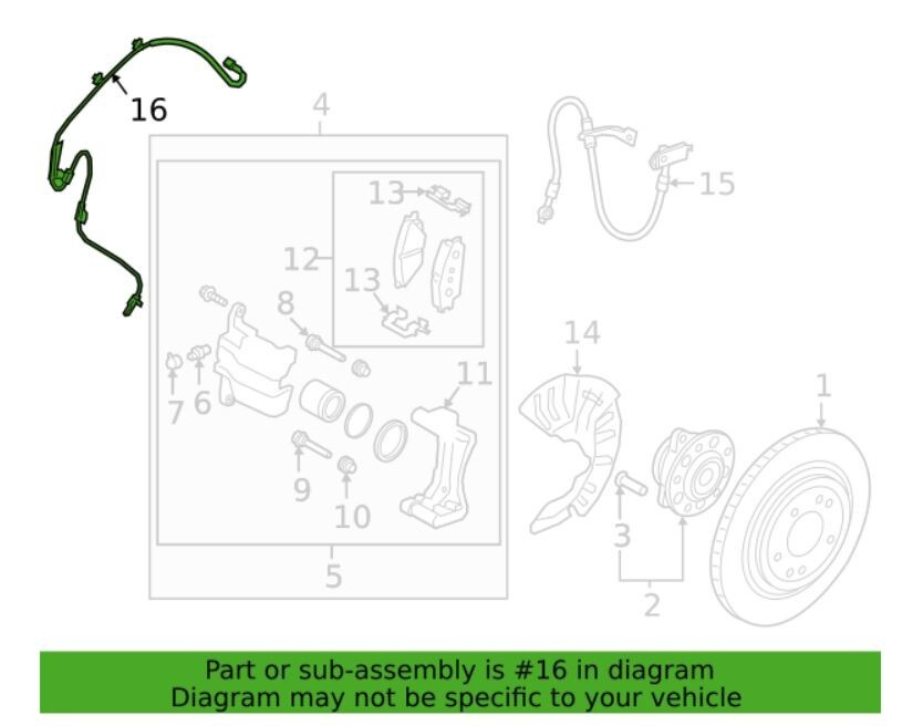 GENUINE ! FRONT ABS SENSOR, RH for 2020-2023 KIA SOUL # 58940-K0100 | eBay