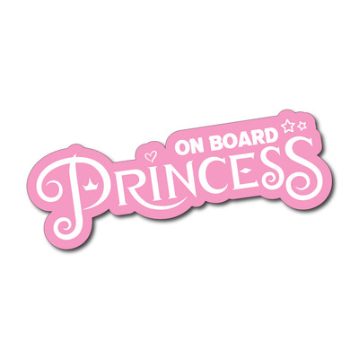 Princess on Board Sticker Decal - Baby on Board Cute Girl Car Bumper ...