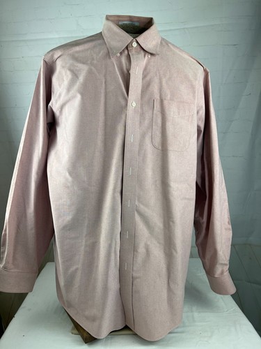 Men’s L.L. Bean Wrinkle Resistant Dress Shirt Size 17/37in 0XL Pink ...