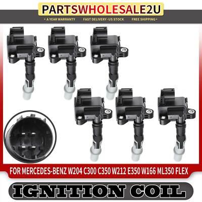 6x Ignition Coils for Mercedes-Benz C300 C350 E350 ML350 V6 3.5L Flex ...
