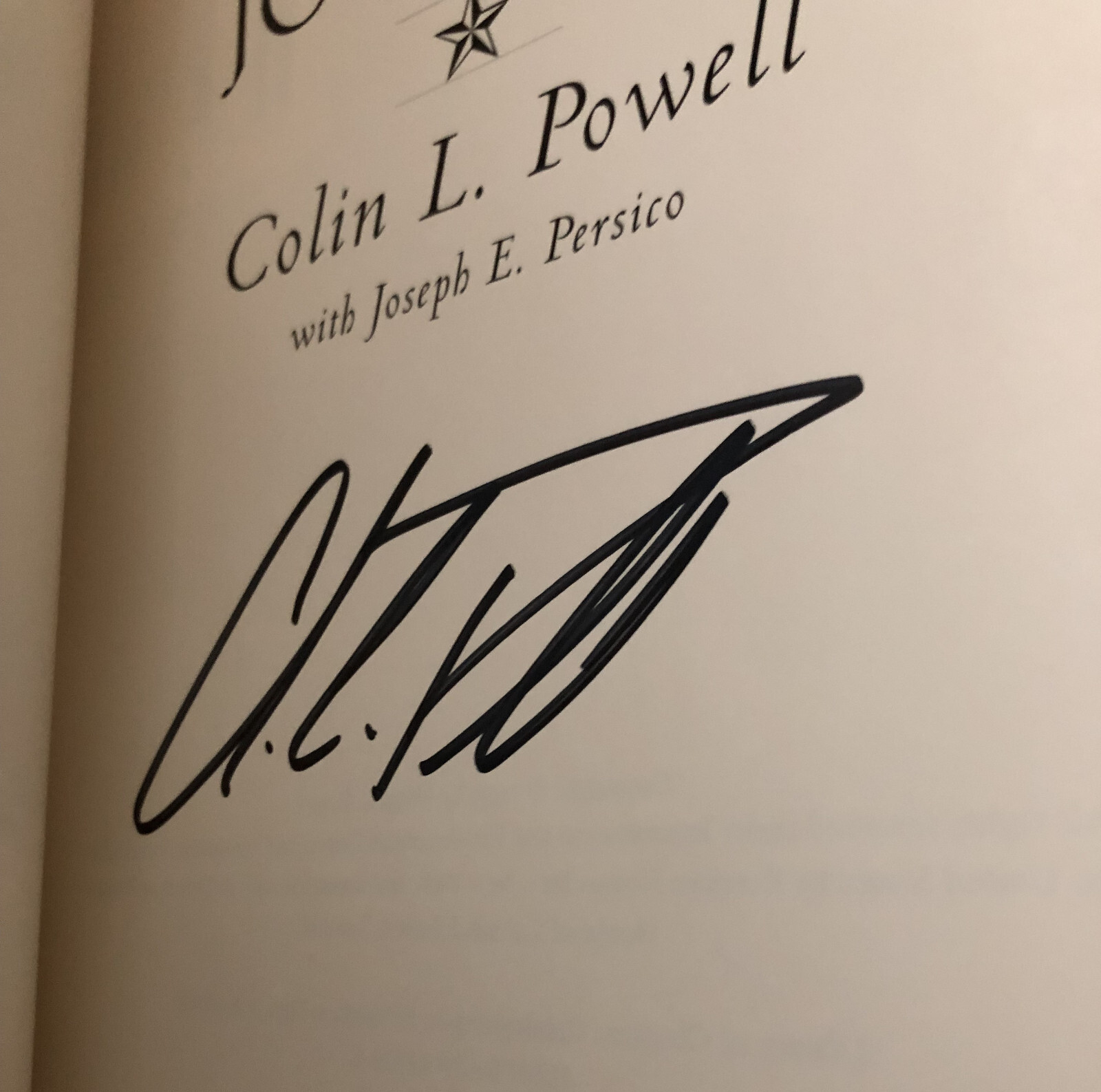 My American Journey An Autobiography Colin Powell Persico SIGNED ...