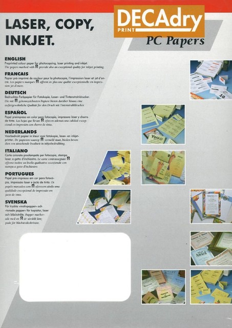 Decadry OCB-3335 White Business Cards Make Your Own Business Cards for ...