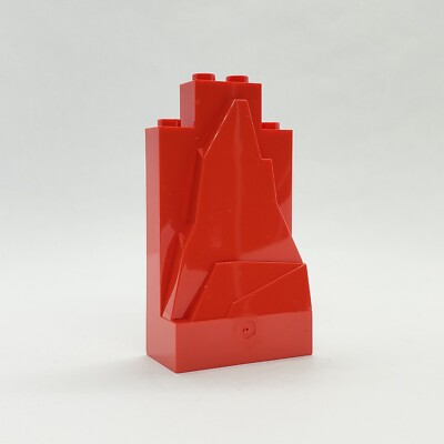 Lego Prototype Red Rock Panel 2x4x6 Brick Modified Stone Error Test ...