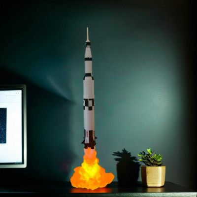 Night Light – Saturn V Rocket Lamp – Space Decor – Unique Gift for Home ...
