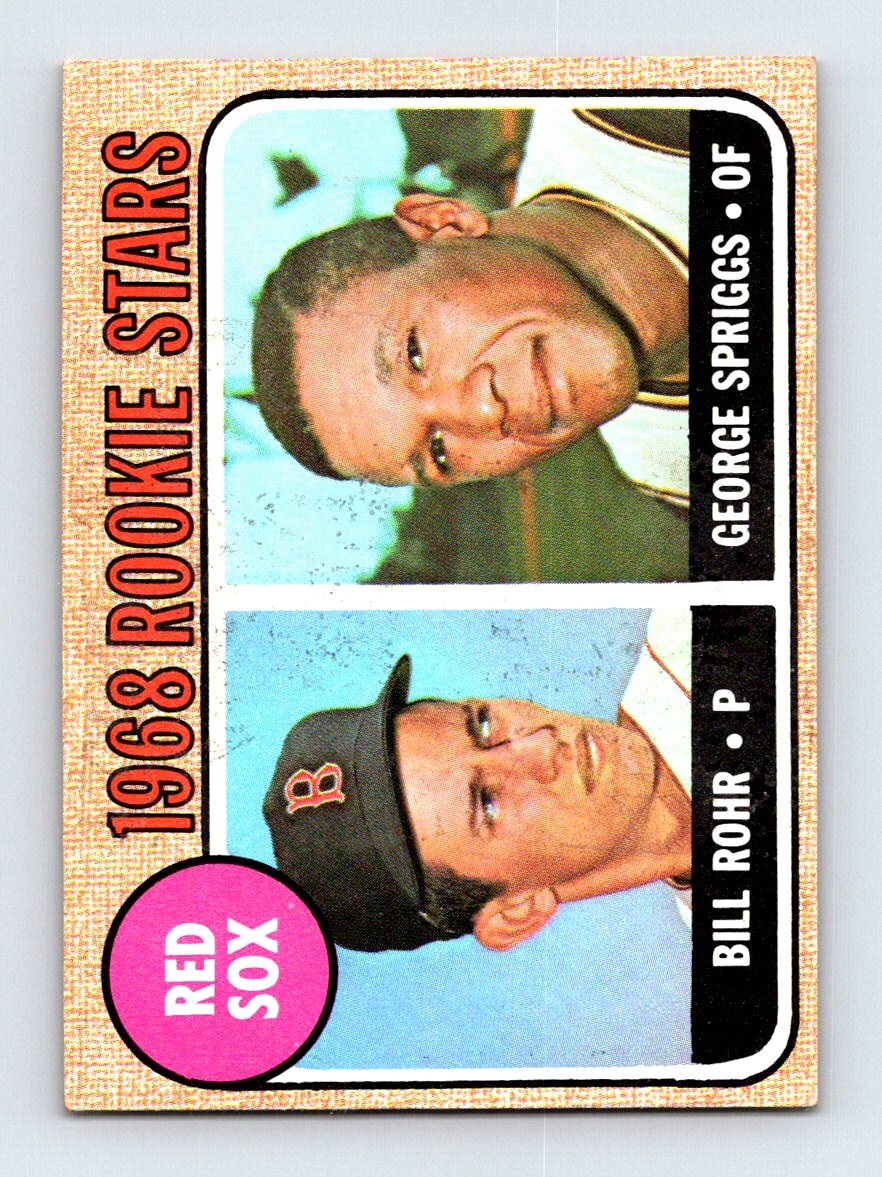1968 Topps #314 Red Sox 1968 Rookie Stars (Bill Rohr / George Spriggs ...
