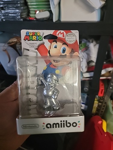Super Mario Bros Mario Silver Amiibo Edition Nintendo - New - NIB | eBay