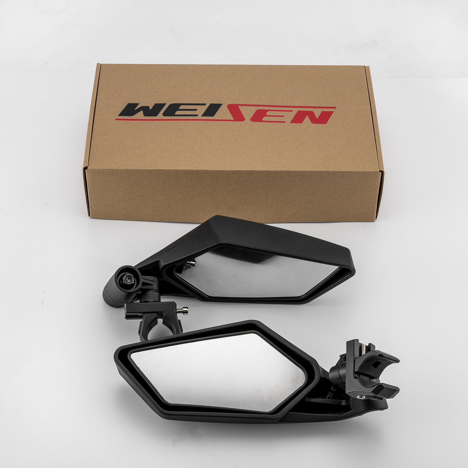 WEISEN UTV Side Racing Mirrors Adjustable 1.5-2" Clamp For Yamaha ...