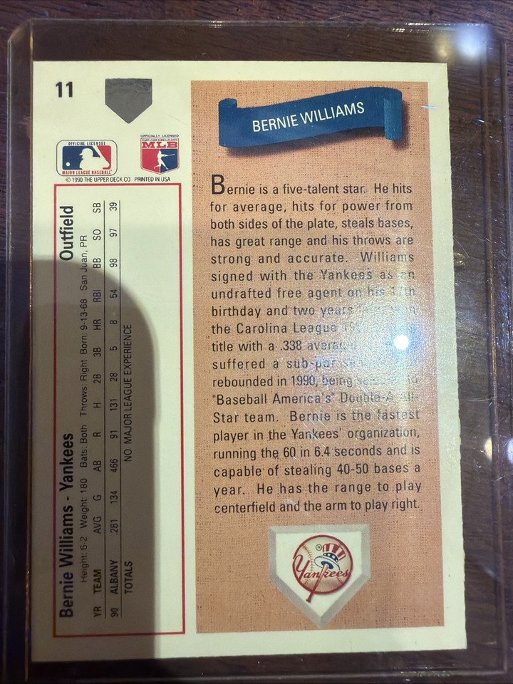 1991 Upper Deck - Star Rookie Bernie Williams #11 | eBay