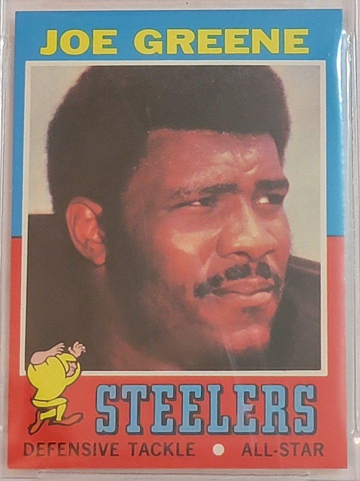 1971 TOPPS MEAN JOE GREENE RC BVG 7 NM #245 Pittsburgh Steelers Hall Of ...