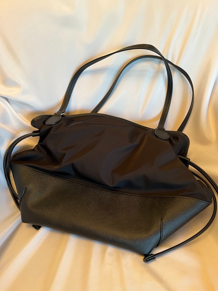 Radley London Large Black Nylon Tote Bag with Saffiano Leather Trim ...