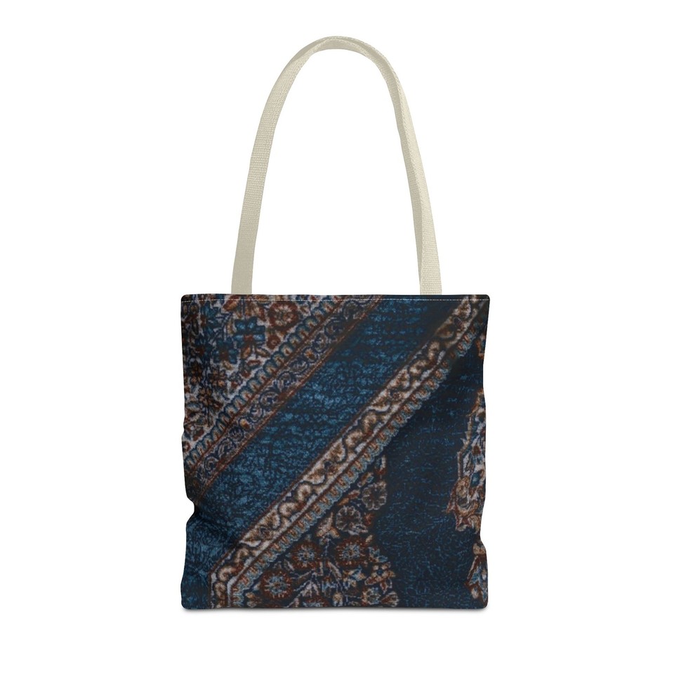 Vintage Persian Rug Pattern Tote Bag | Blue Ornate Textile Print | eBay
