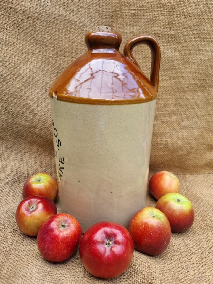 Vintage Flagon PERRY BRO'S CIDER MILLS DOWLISH WALK Display Storage Jar ...