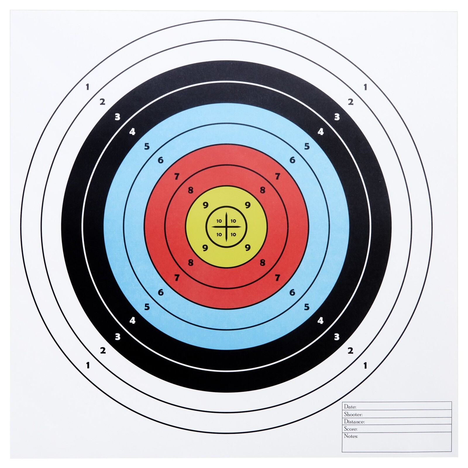 50 Pack Bullseye Large Paper Shooting Range Targets, 10 Rings, 17 x 17 ...