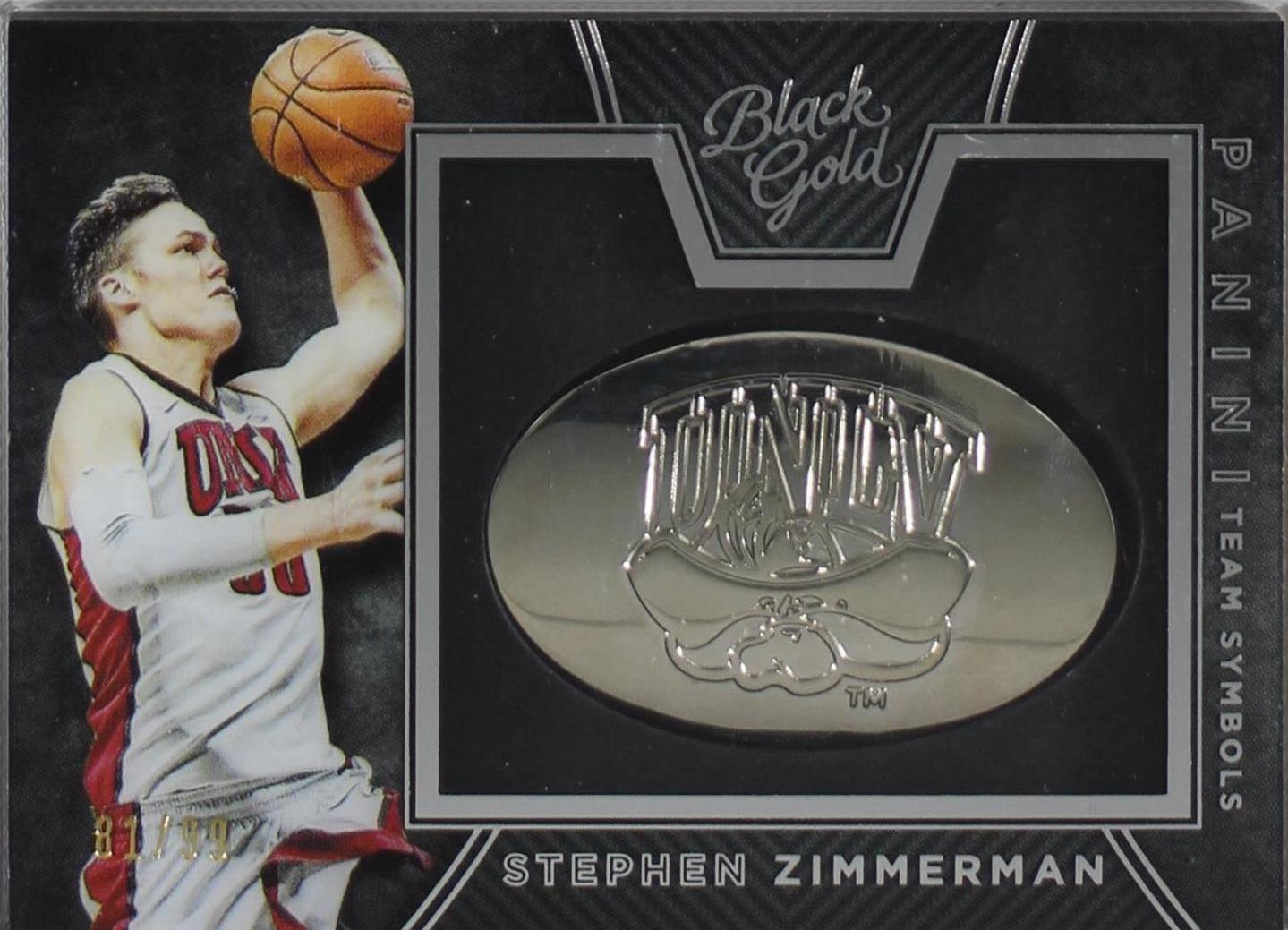2016-17 Panini Black Gold Collegiate - Team Symbols Stephen Zimmerman ...