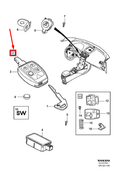 VOLVO C30 Key Fob Remote Control 31300258 NEW GENUINE | eBay UK